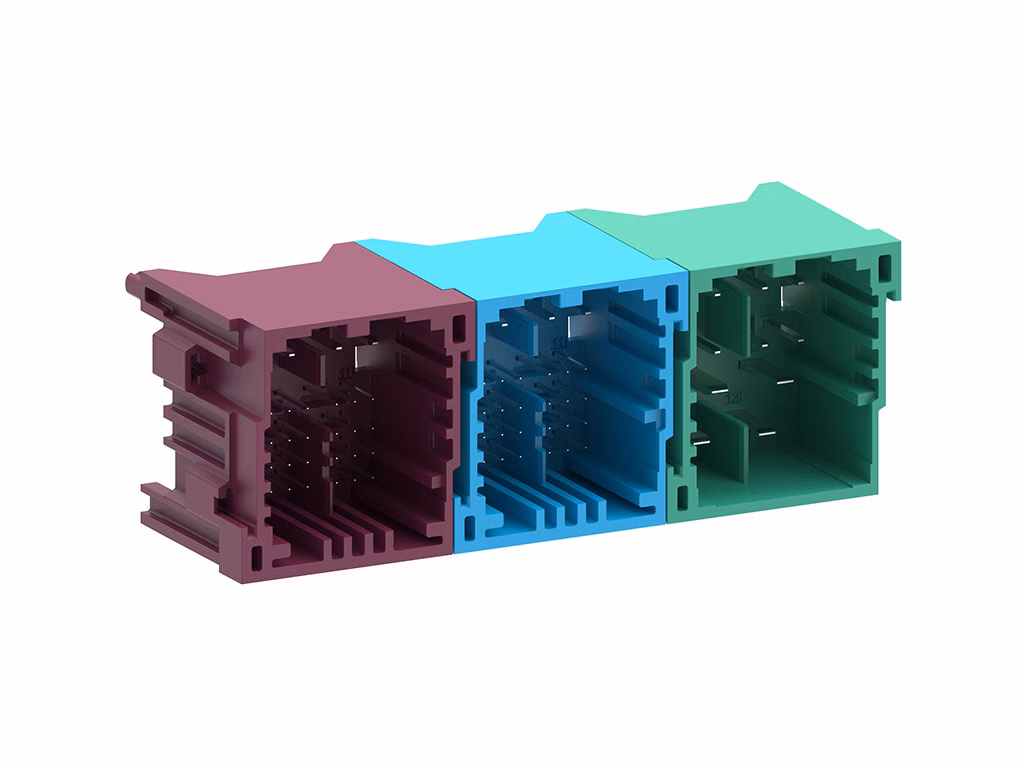 stAK50h 3 Bay Vertical Hybrid Header, 86 Circuits, Bay 1: 27 Circuits/Key 1/Black; Bay 2: 27 Circuits/Key 2/Green; Bay 3: 32 Circuits/Key 1/Black; Tray