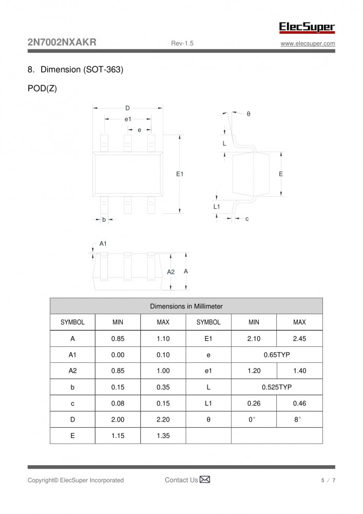 2N7002NXAKR datasheet page 5