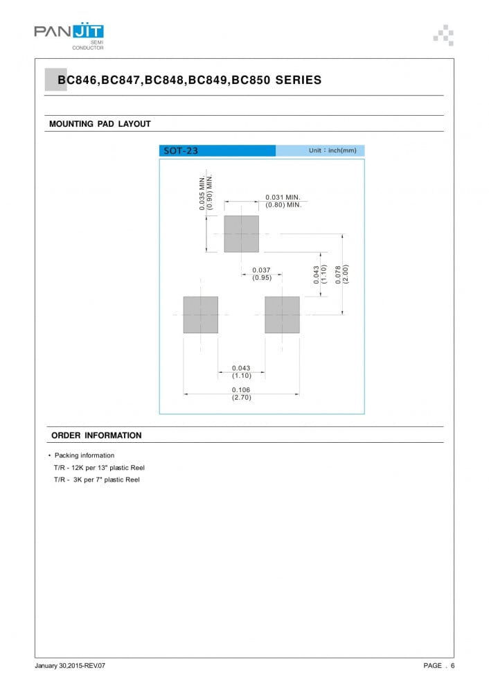 PANJIT BC846 series datasheet page 6