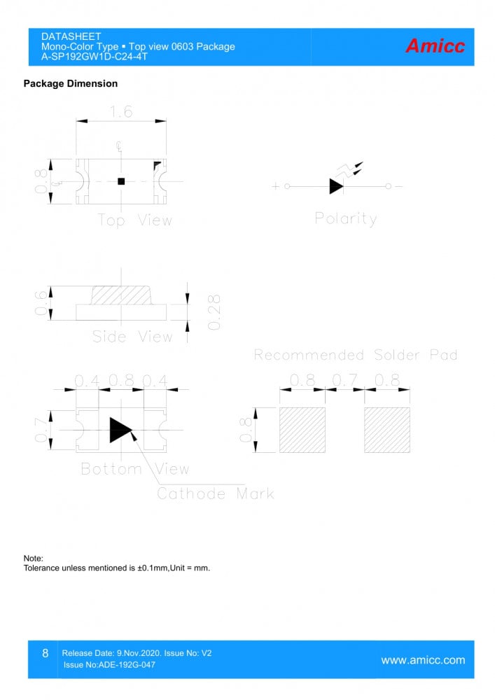A-SP192GW1D-C24-4T datasheet page 8