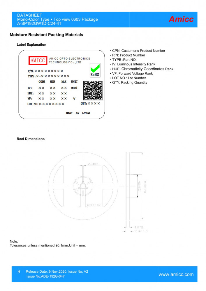 A-SP192GW1D-C24-4T datasheet page 9