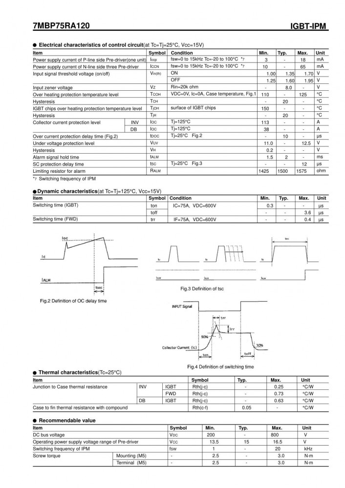 7MBP75RA-120-55 datasheet page 2
