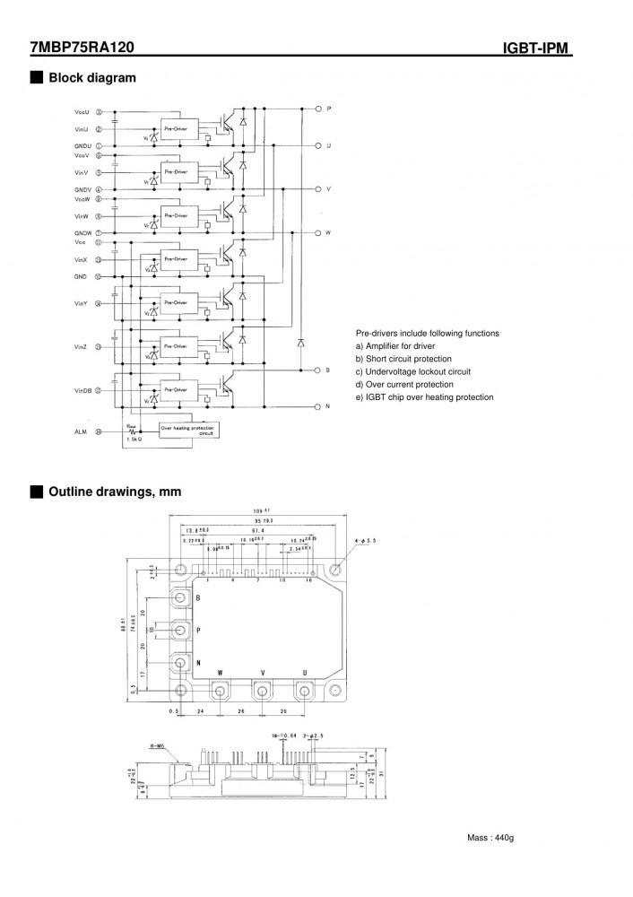 7MBP75RA-120-55 datasheet page 3