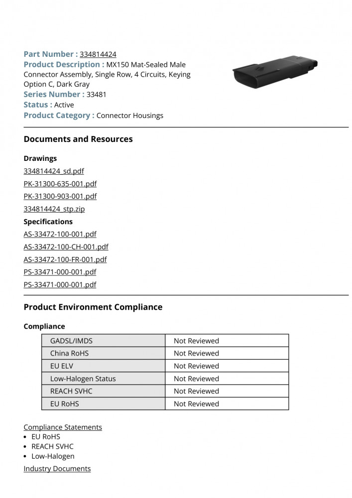 MOLEX 334814424 product document image 1