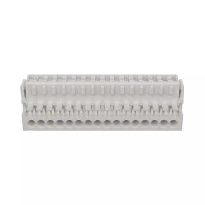 Appli-Mate RAST 2.5 IDT Housing, 2.50mm Pitch, with Side Latches, Female, 16 Circuits, Position Keys A & Q Removed, Polarizing Ribs Between 1/2 and 14/15 for sale
