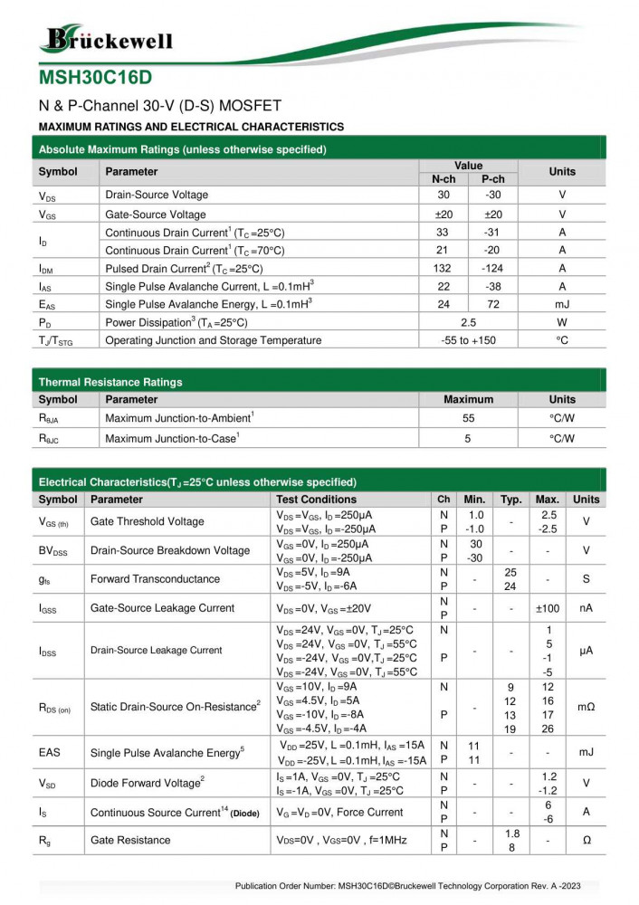 MSH30C16D datasheet page 2