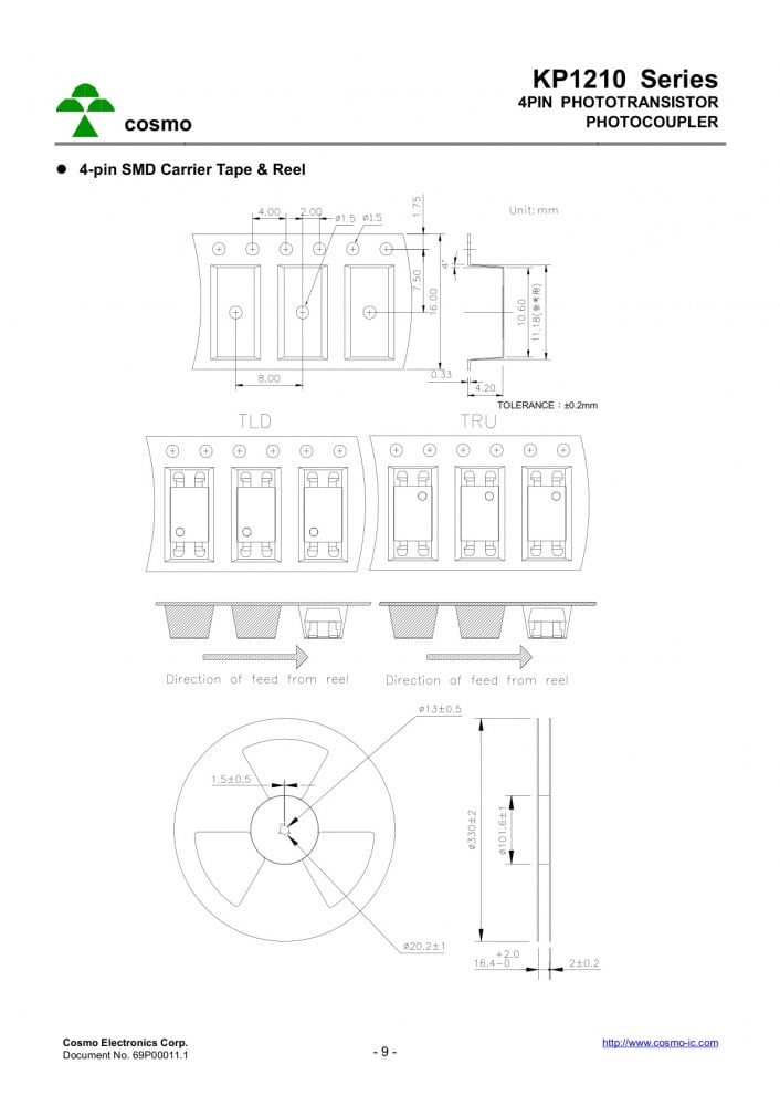 Cosmo KP1210 datasheet page 9