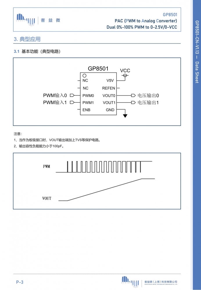 GP8501-TC50-EW datasheet page 3