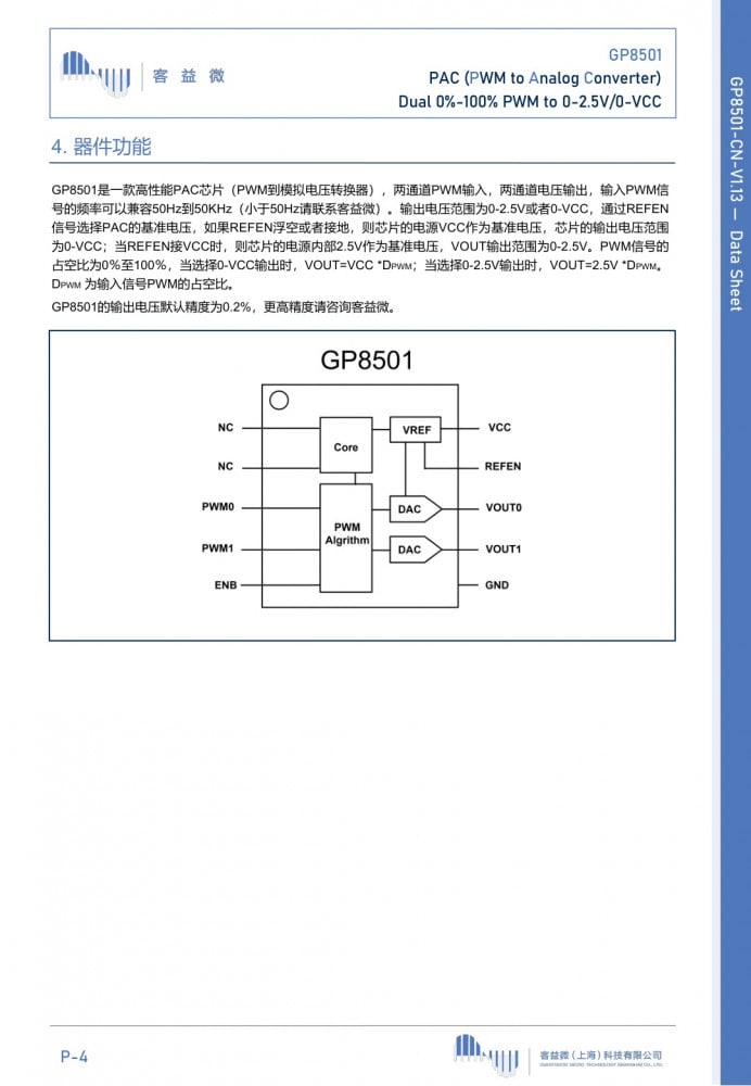 GP8501-TC50-EW datasheet page 4