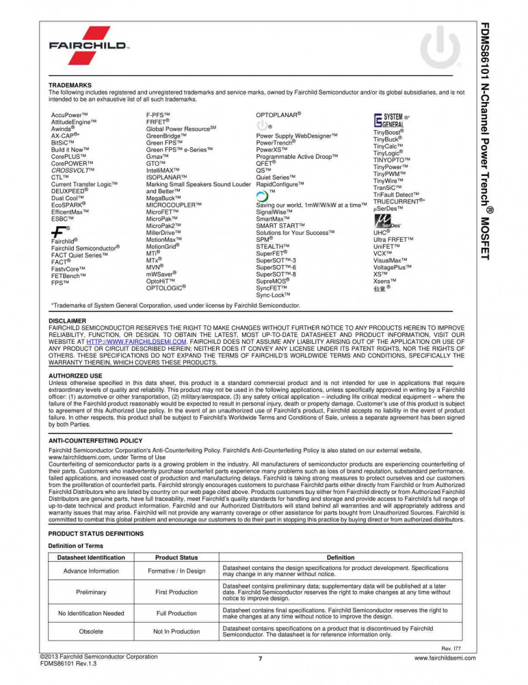 FDMS86101 datasheet page 8