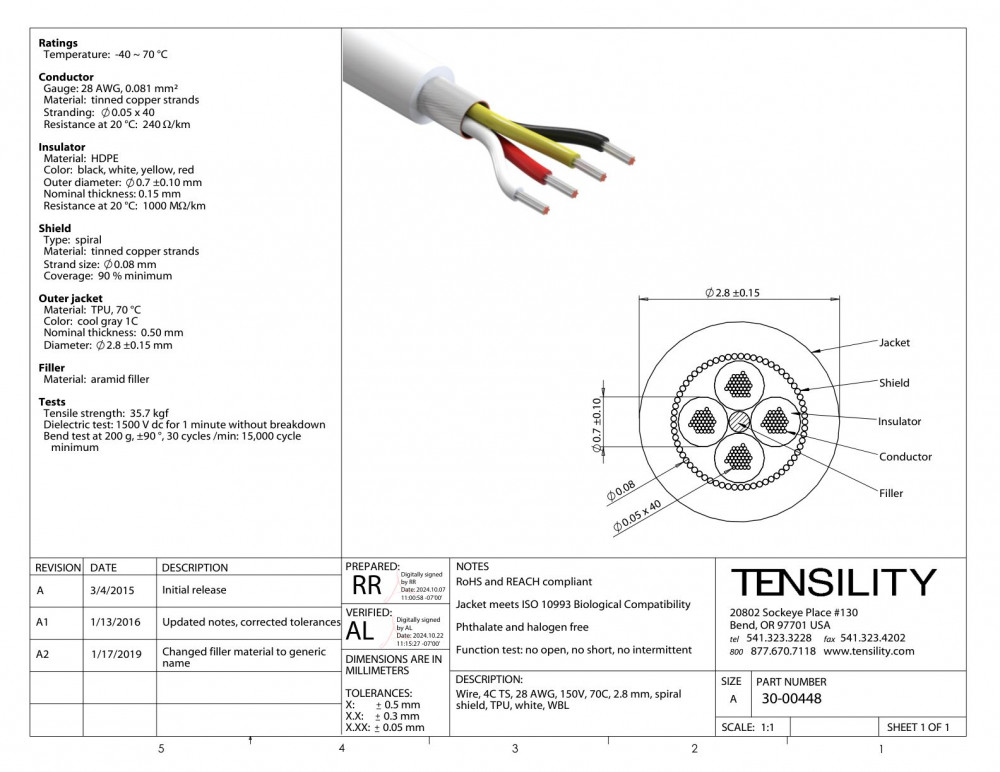 Tensility International 30-00448 product drawing