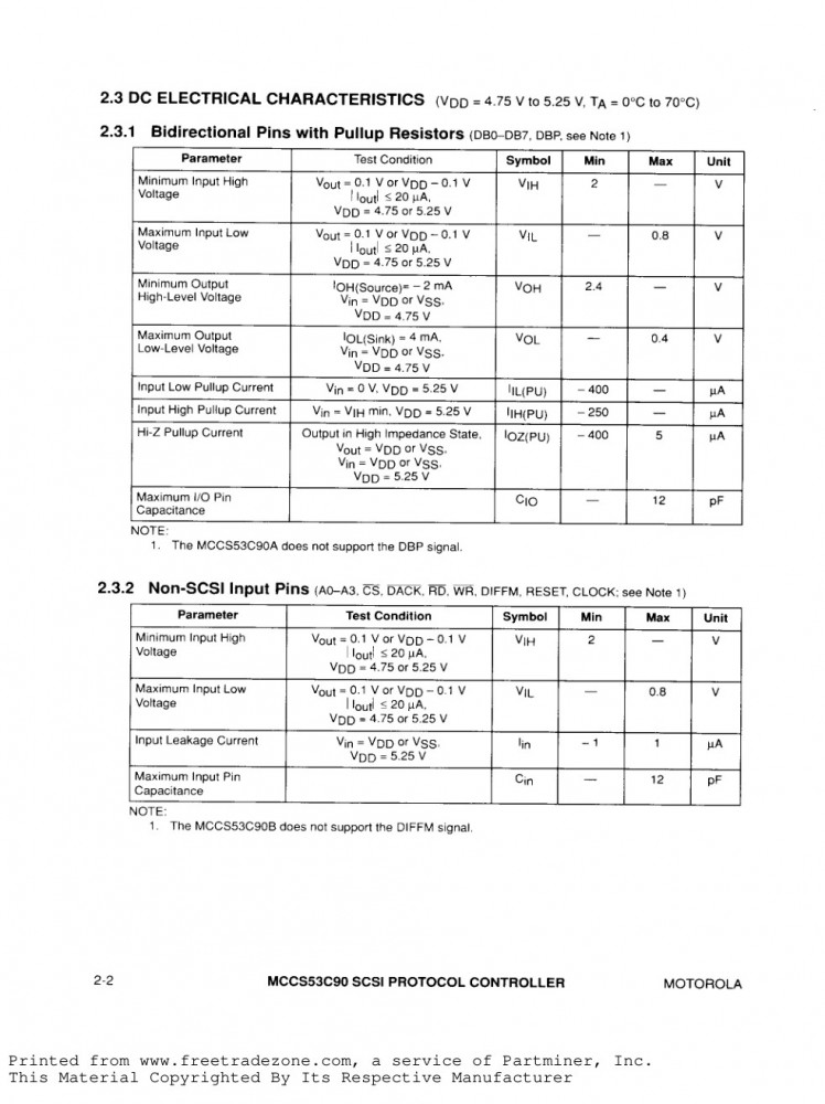 MC68SEC000FU20B1 datasheet page 2