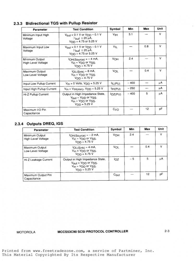 MC68SEC000FU20B1 datasheet page 3