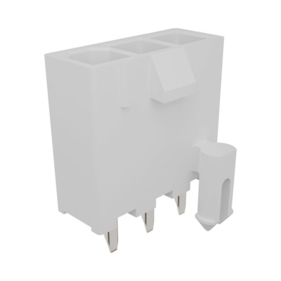 Mini-Fit Jr. Vertical Header, 4.20mm Pitch, Single Row, 3 Circuits, with Snap-in Plastic Peg PCB Lock, PA Polyamide Nylon 6/6 94V-0 Matte Tin, Natural for sale