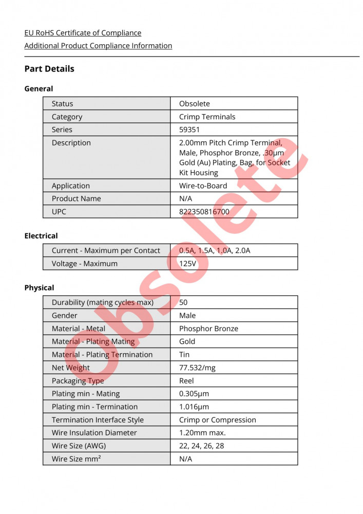 Product technical document preview, page 2