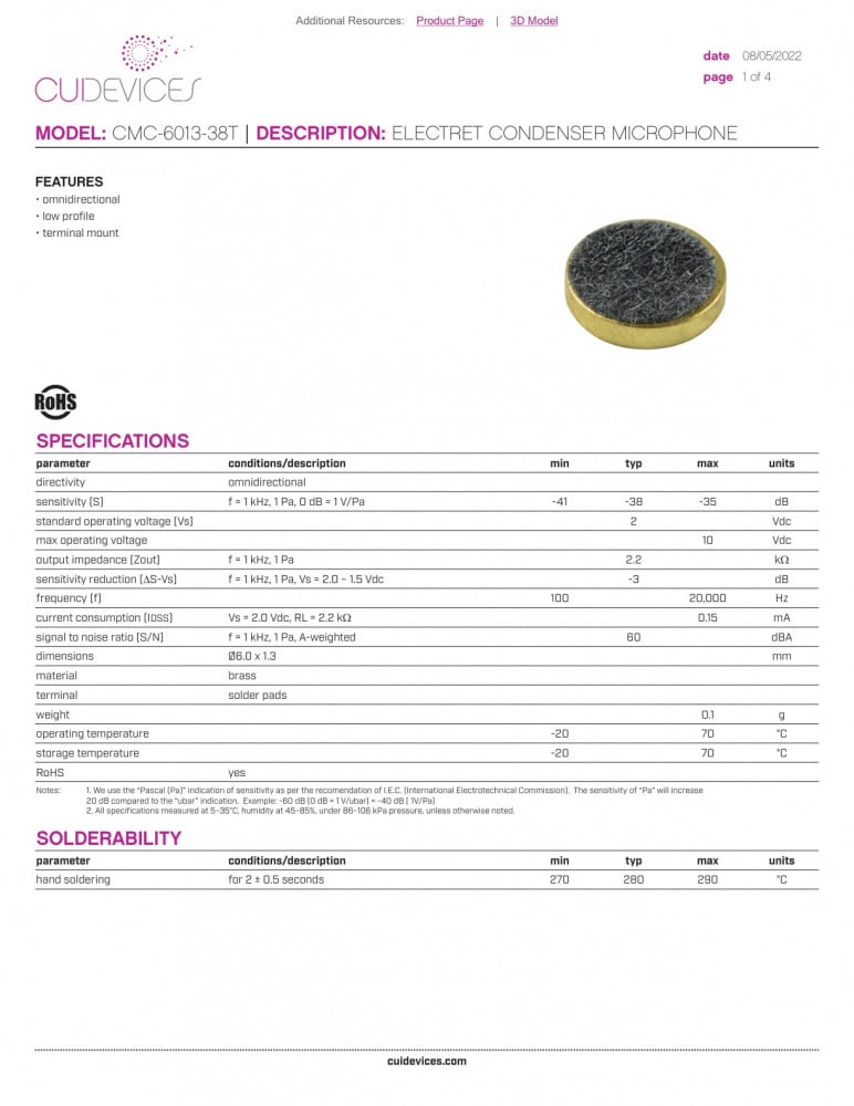 CMC-6013-38T datasheet page 1