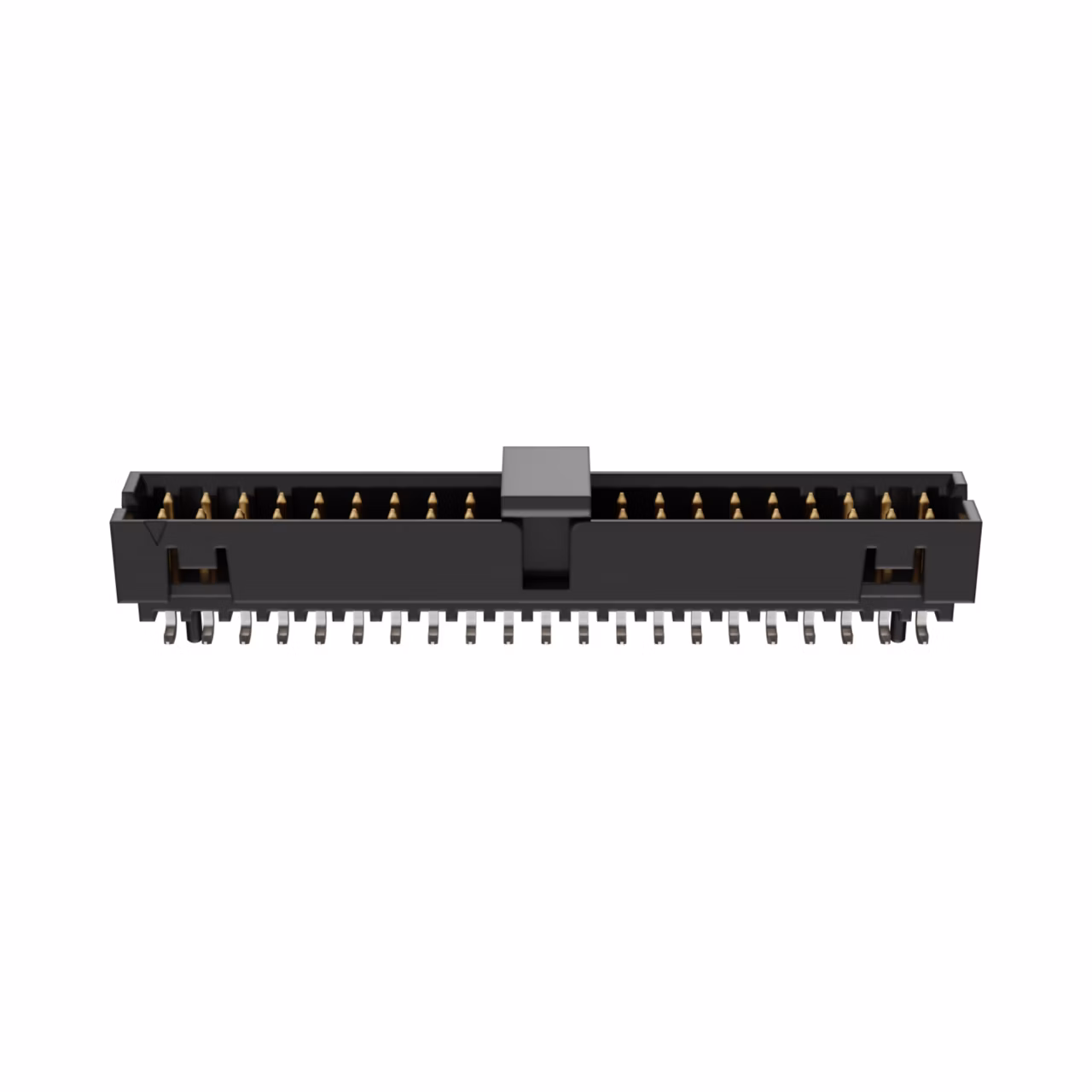 2.00mm Pitch, Milli-Grid PCB Header, Dual Row, Vertical, Surface Mount, Shrouded, 42 Circuits, 0.76µm Gold (Au) Plating, Dual Side Slots, Dual Friction Locks, Center Polarization, with Pegs, with Cap, Tape and Reel for sale