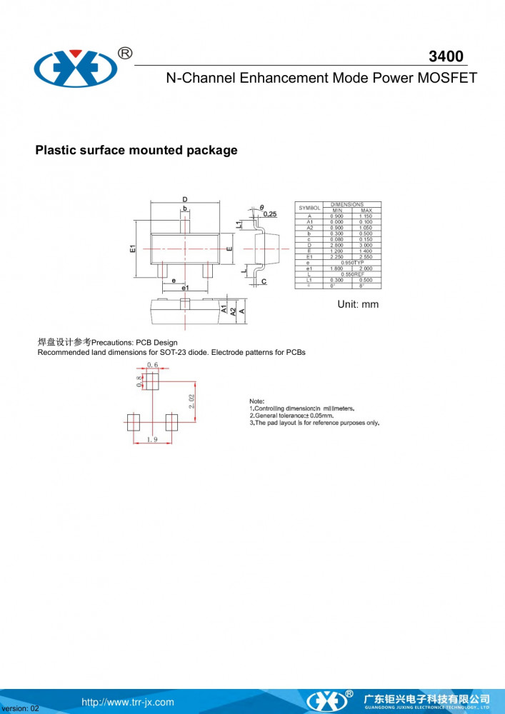 JX3400 datasheet page 3