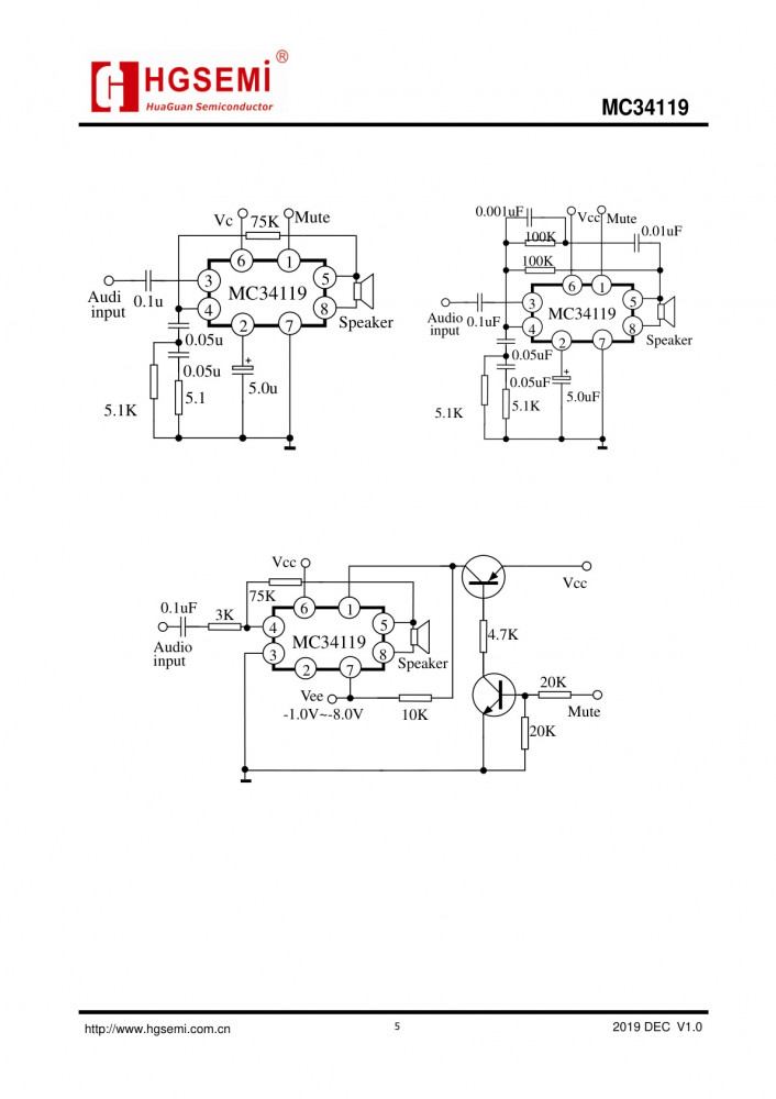 MC34119M/TR datasheet page 5