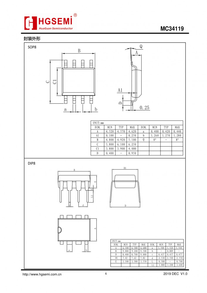 MC34119M/TR datasheet page 6