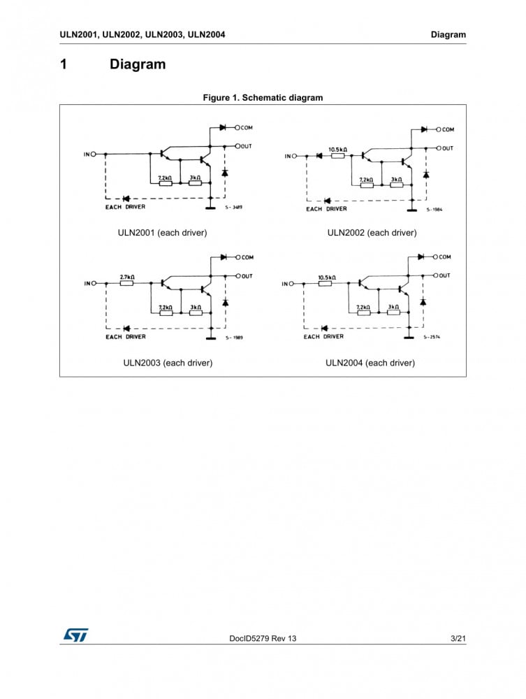 ULN2002A datasheet page 3