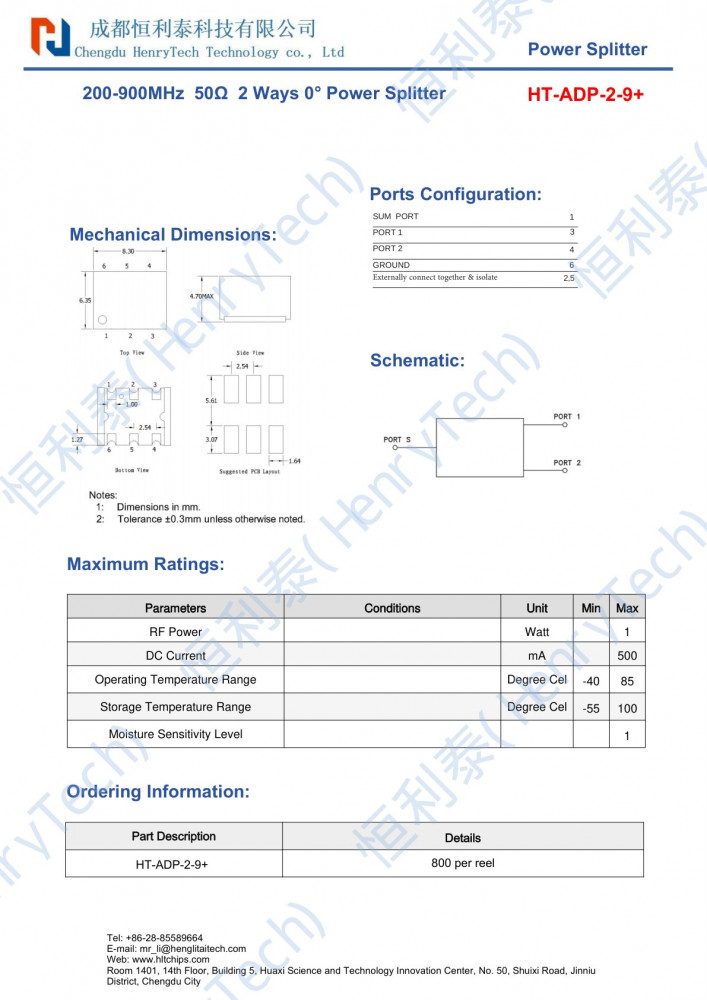HT-ADP-2-9+ technical document page 1