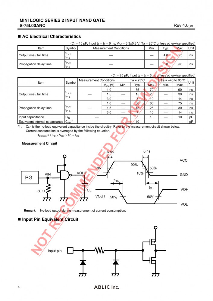 ABLIC S-75L00ANC datasheet page 4