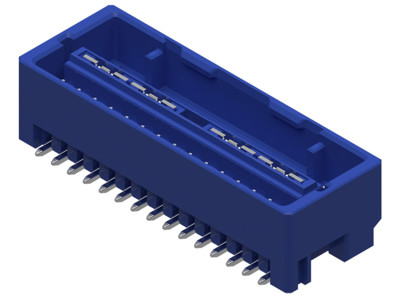 Spot-On Wire-to-Board Header with Nail, 2.00mm Pitch, Dual Row, Vertical, 34 Circuits, with Potting Capability, Matte Tin (Sn) Plating, Blue for sale