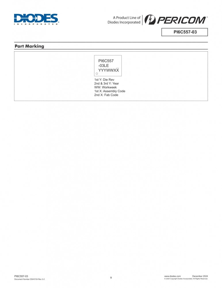 PI6C557-03LEX datasheet page 9