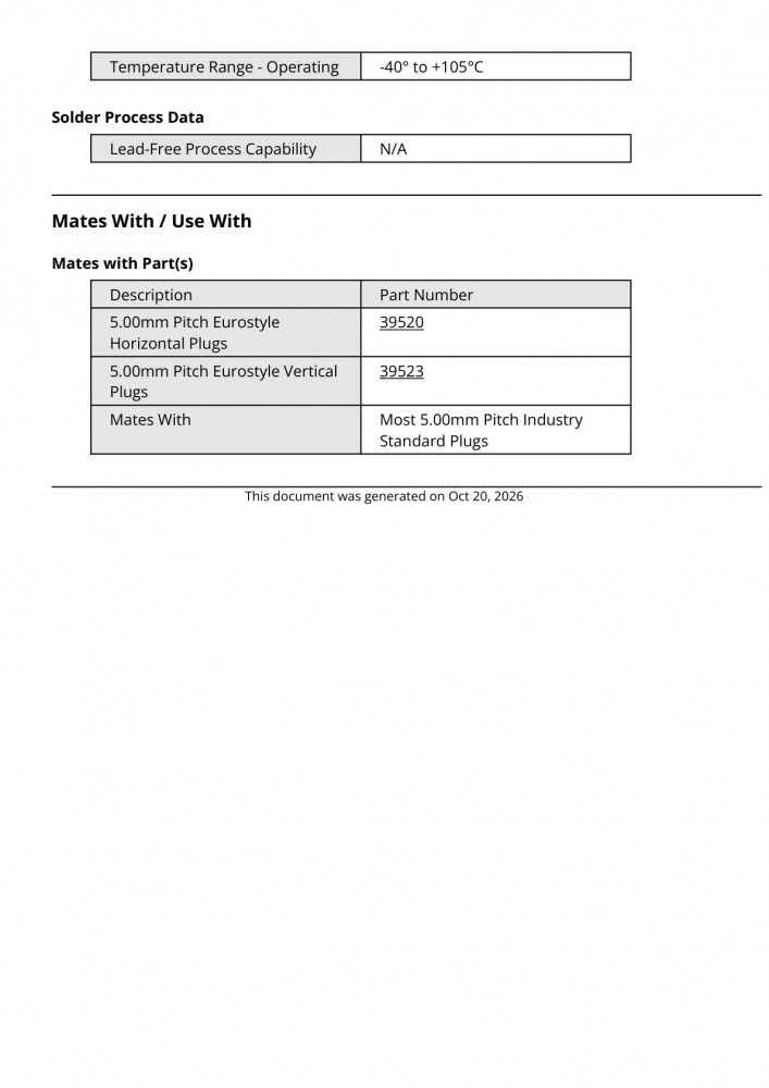 Technical document image 3 for MOLEX 395221014