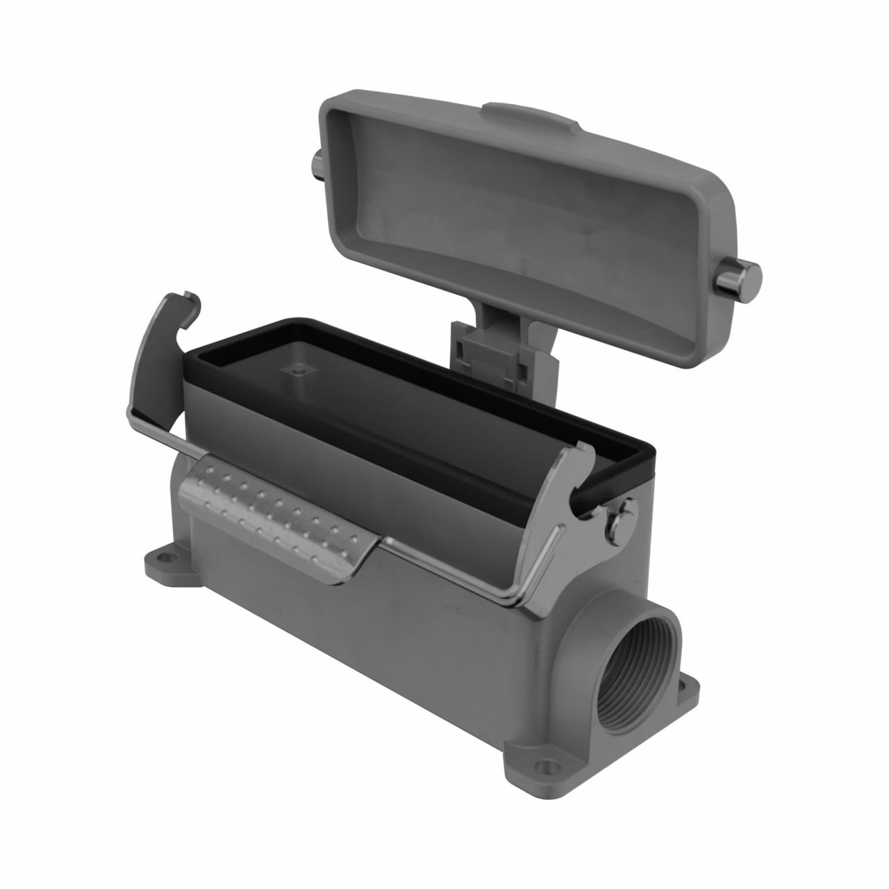 Heavy-Duty Standard (STD) Single Lever Surface Mount Housing, Die-cast Aluminum, with 1 Lever, with Cover, with Gasket, Size 24B «104x27», Pg21  Thread, Grey for sale