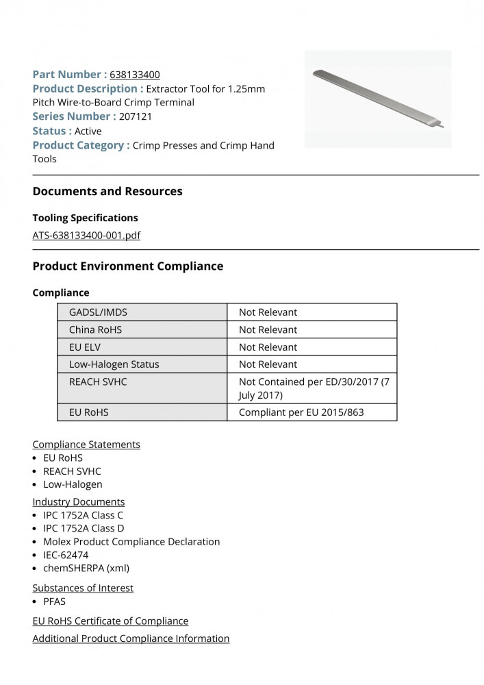 Tooling specification image, page 1