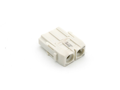 Heavy-Duty Axial Screw Terminal Power Module, Female, 2-Pole, 40A, for 6.00-10.00mm² 10-7 AWG, Grey