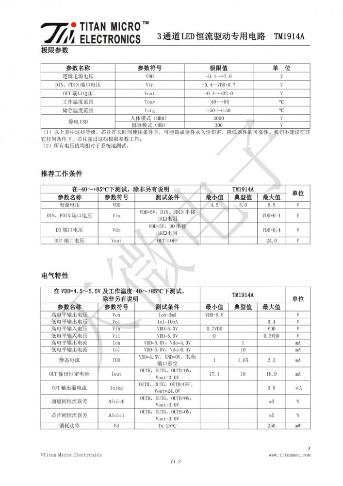 TM1914A datasheet page 3