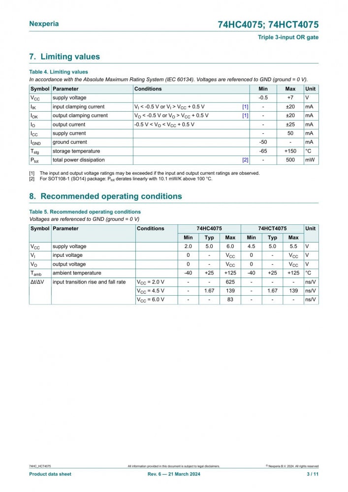 74HC4075D,653 datasheet page 3