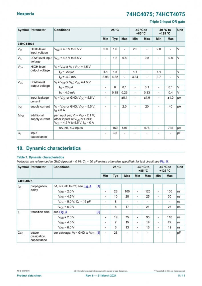 74HC4075D,653 datasheet page 5