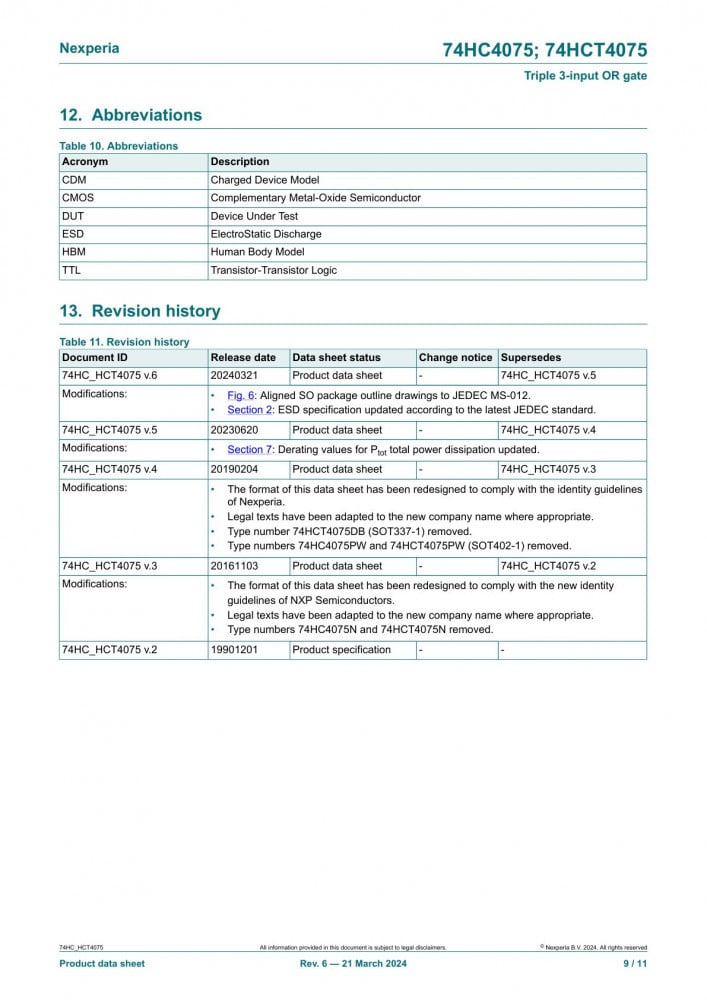 74HC4075D,653 datasheet page 9