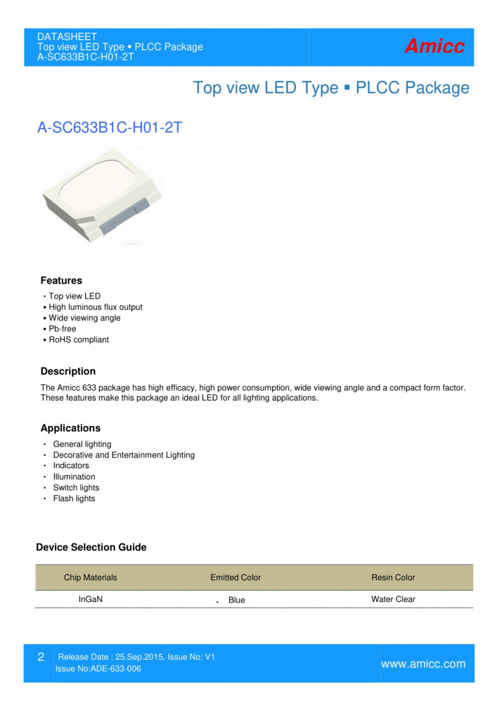 A-SC633B1C-H01-2T datasheet page 2