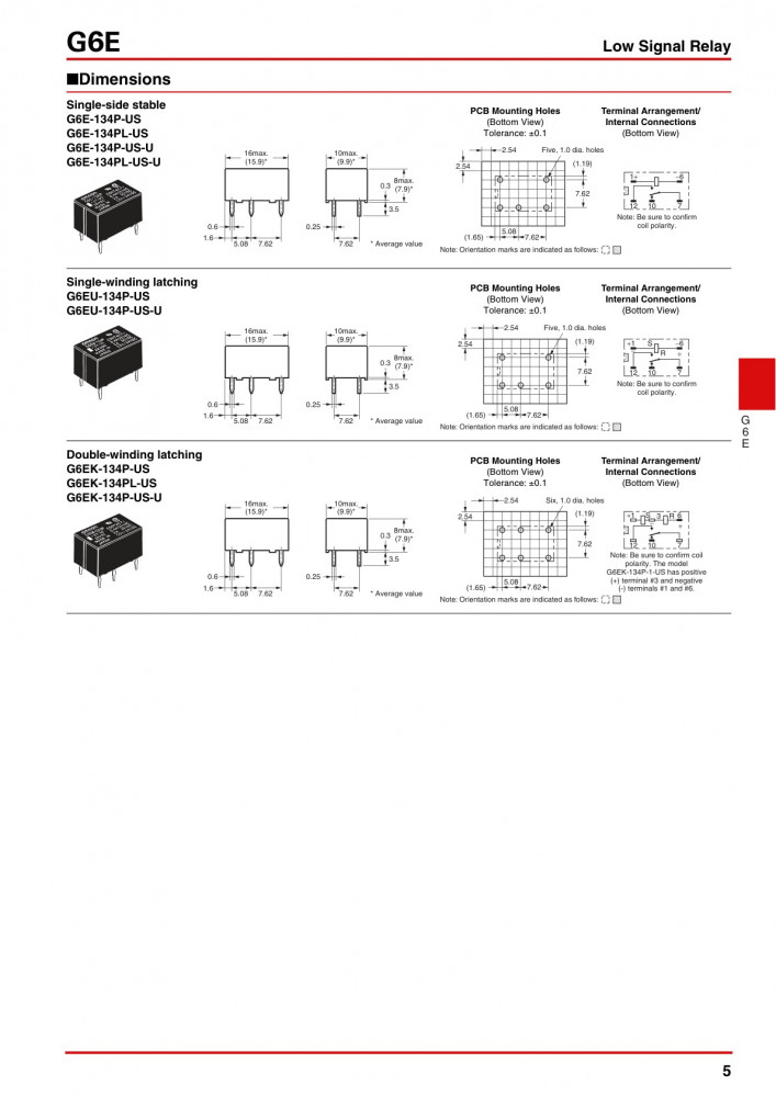 G6E relay technical document, page 5