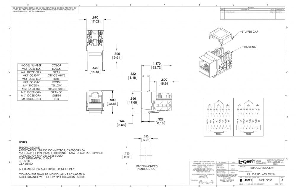L-com MK110C5E-BW technical document preview