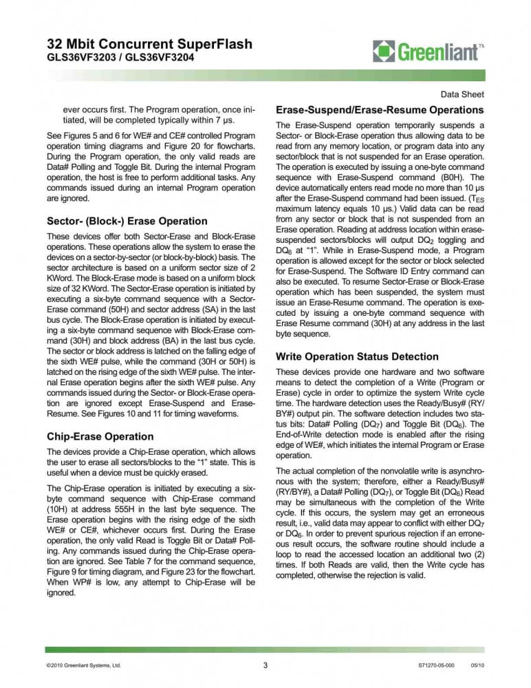 GLS36VF3204 datasheet page 3