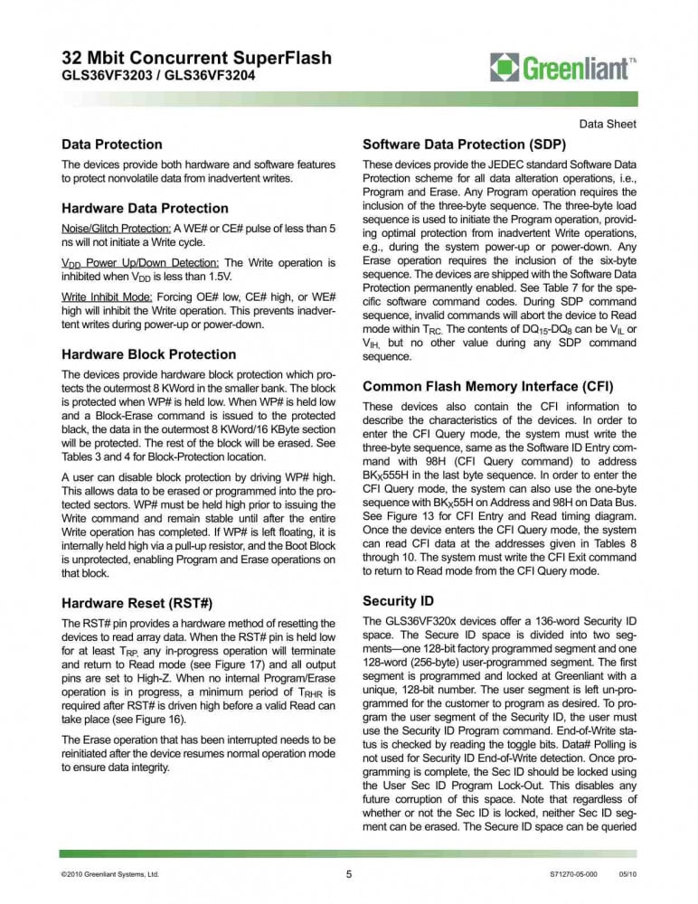 GLS36VF3204 datasheet page 5