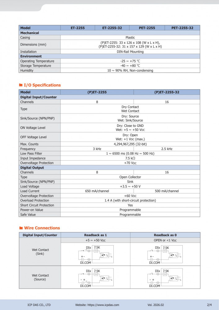ET-2255 technical document page 2