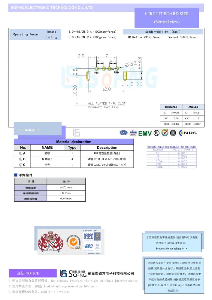 SOFNG USB-303HD technical document page 2