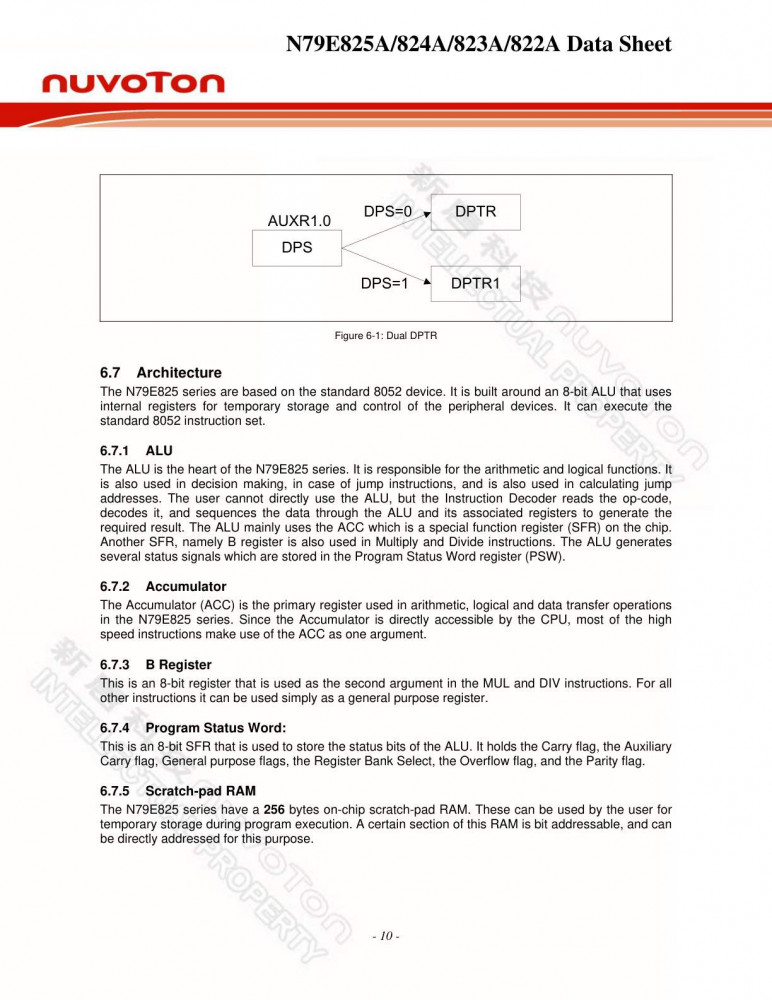 N79E824ASG datasheet page 10