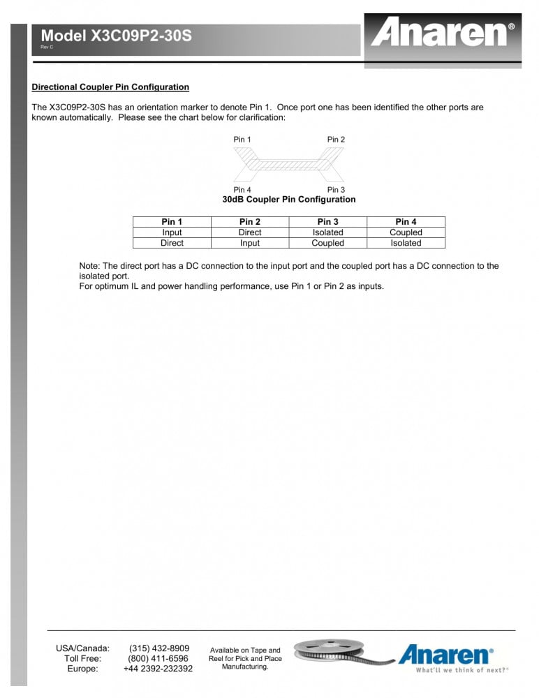 X3C09P2-30S datasheet page 2