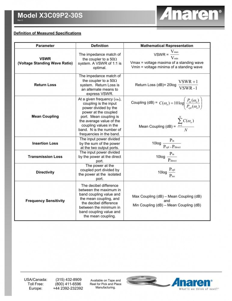X3C09P2-30S datasheet page 6