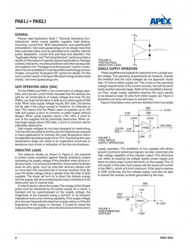 PA81J and PA82J datasheet page 4
