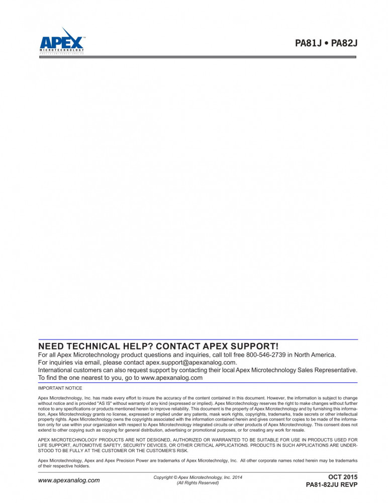 PA81J and PA82J datasheet page 5