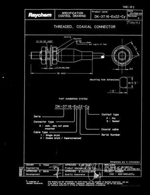 TE Connectivity DK-3716-E222-CP Coaxial RF Terminator for sale